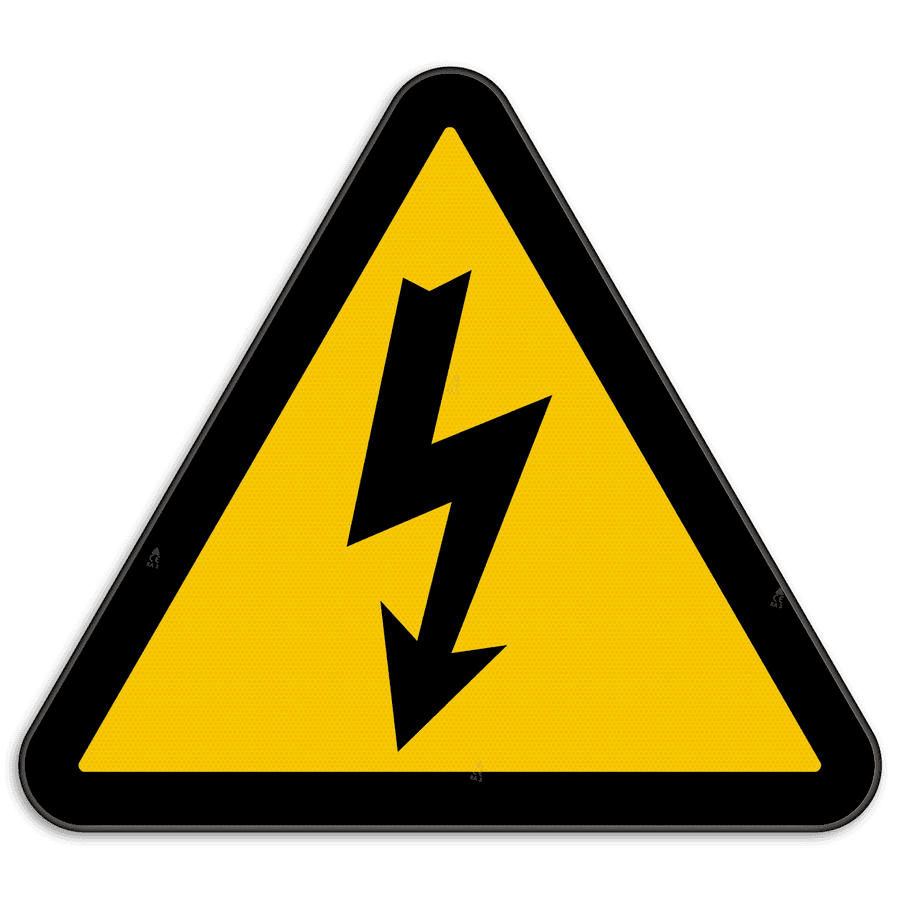 Waarschuwingsbord Gevaar elektrische spanning nodig? - Pictogram W012